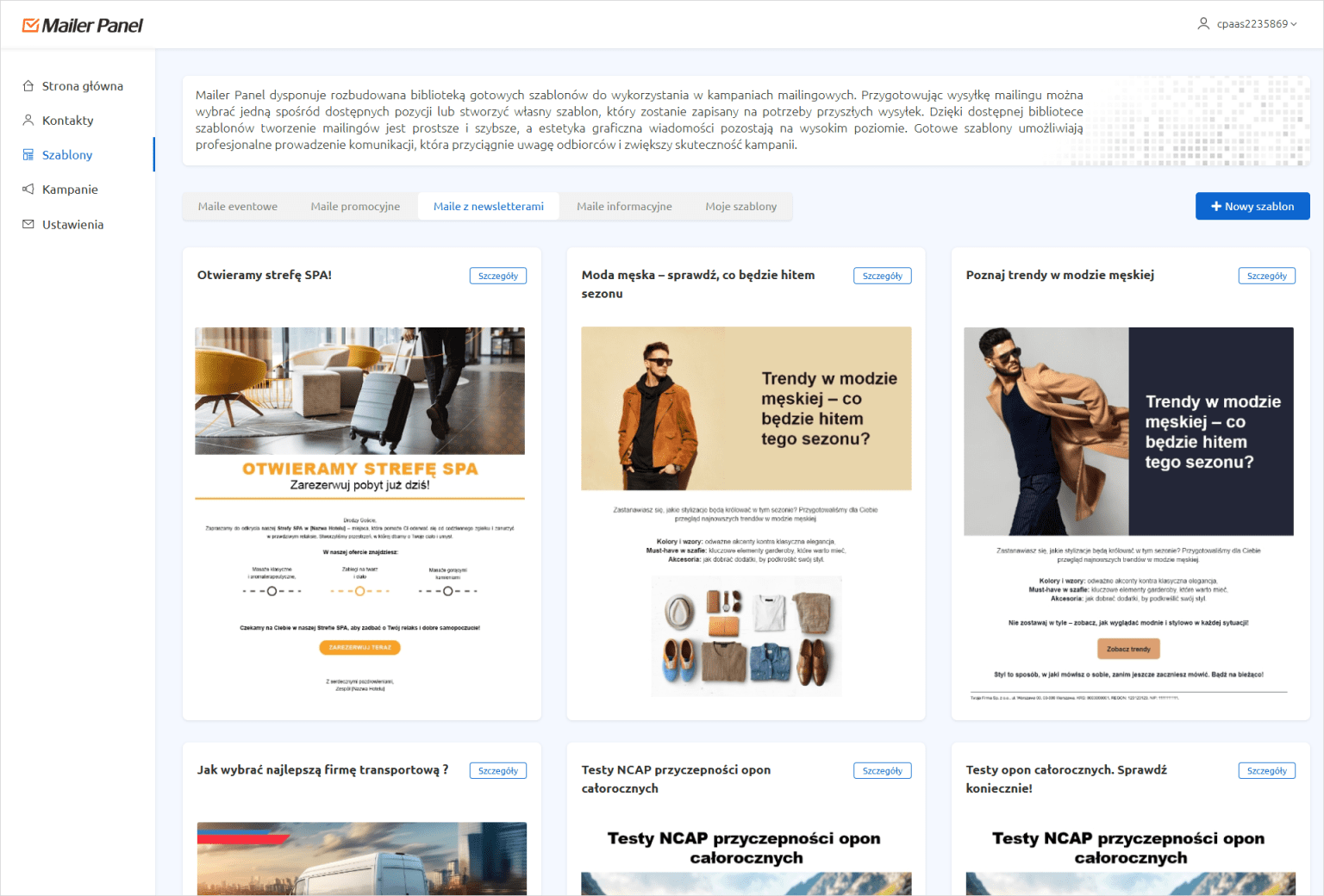 Ponad 100 atrakcyjnych szablonów maili w Mailer Panel - Blog | nazwa.pl